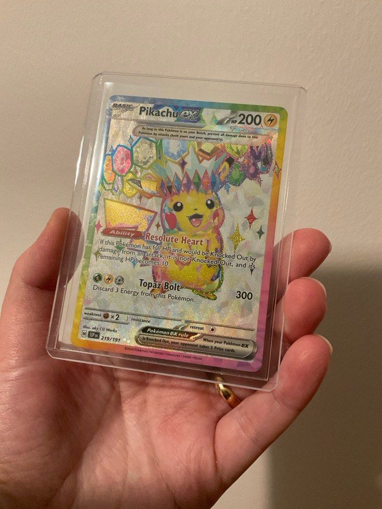 SSP 219 Pikachu ex Full Art Surging Sparks Pokemon Tcg card, Hobbies ...