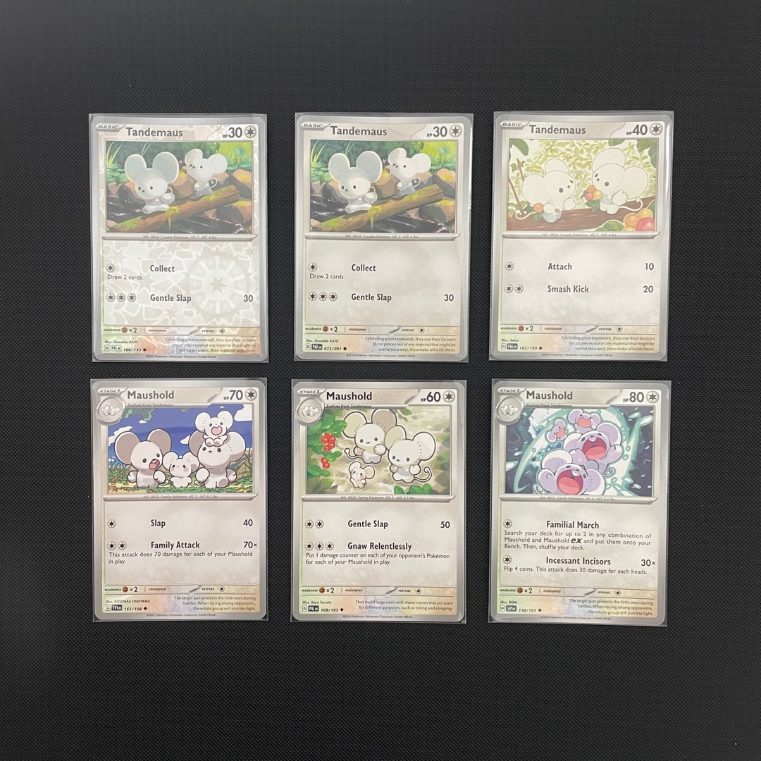 Tandemaus & Maushold Pokemon TCG Collection Cards English, Hobbies ...