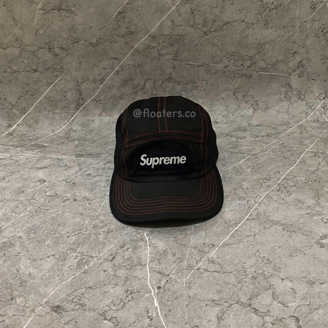 Topi Supreme Contrast Stitch Cap, Fesyen Pria, Aksesoris, Topi di Carousell