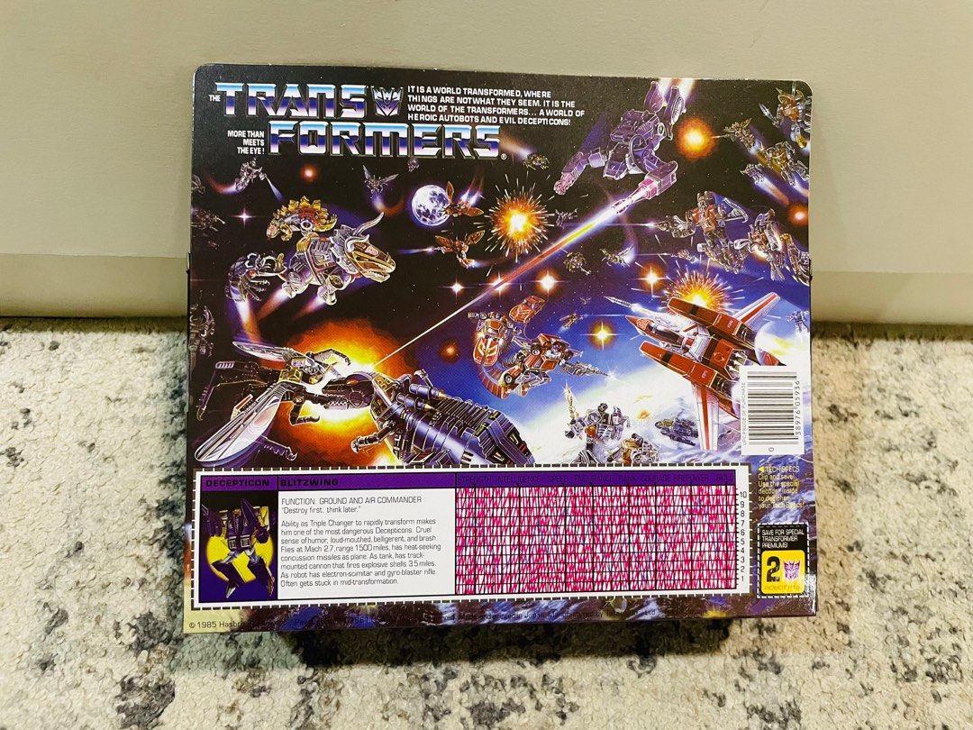 Transformers G1 Blitzwing Box, Hobbies & Toys, Toys & Games on Carousell