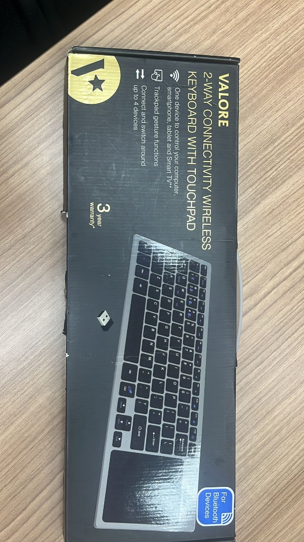 Valore AC132 2-Way Connectivity Wireless Keyboard with Touchpad, Computers & Tech, Parts ...