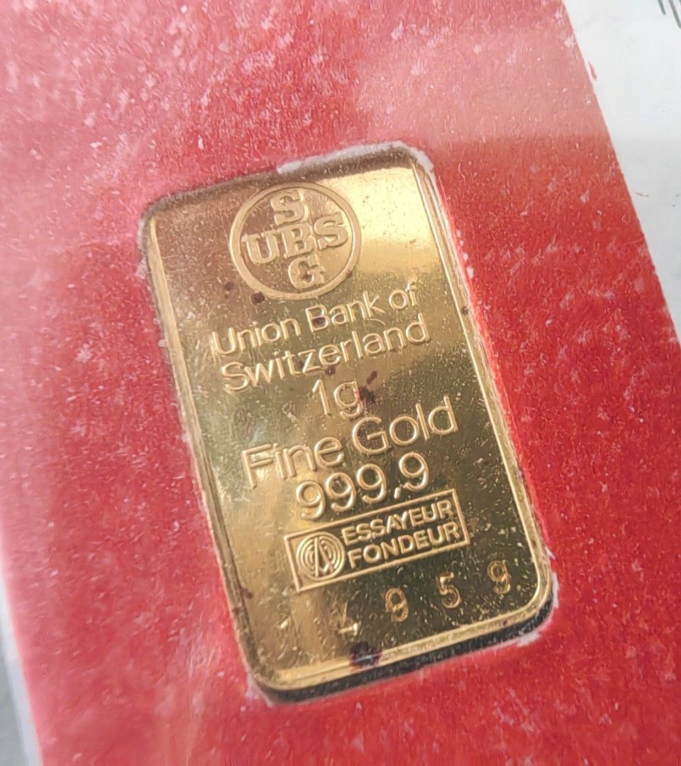 Vintage UBS 1g Gold Bar, Hobbies & Toys, Collectibles & Memorabilia ...