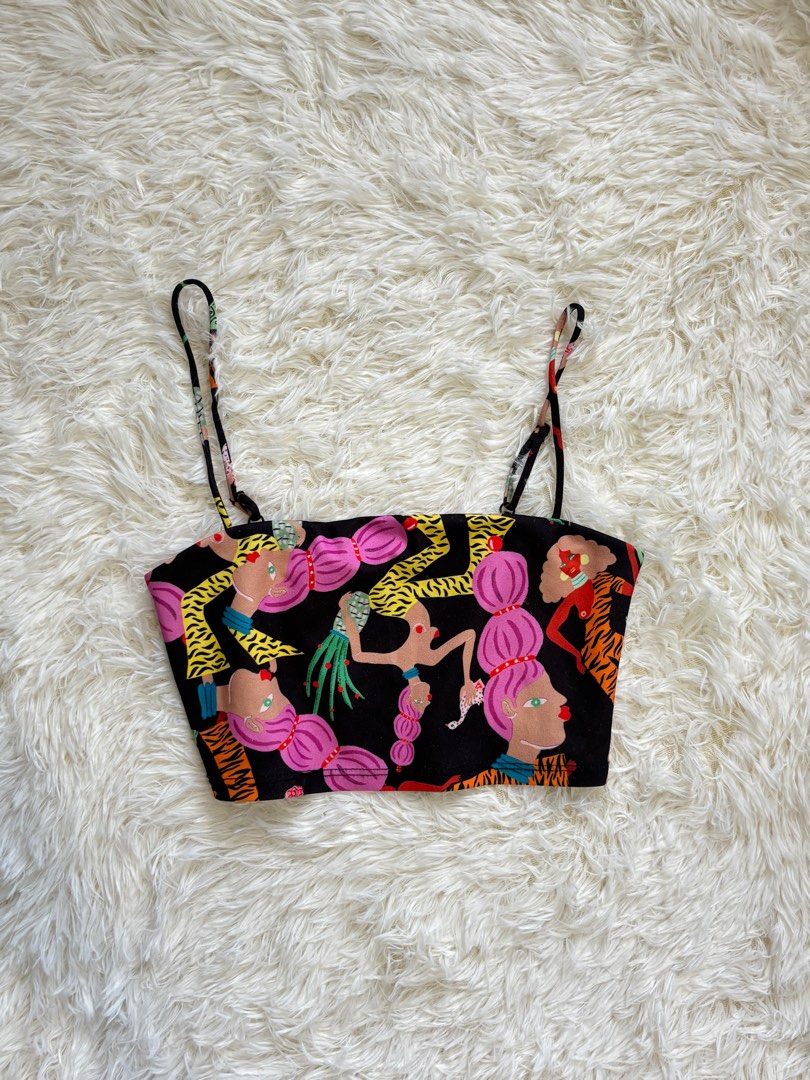 Zara Women in Art Miranda Makaroff Print Top, Women's Fashion, Tops ...