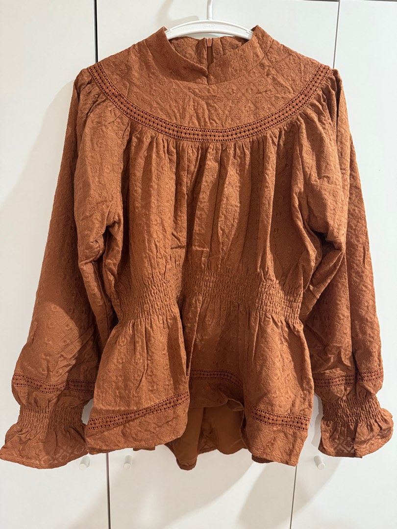 Zora Designers Josie Kurung in Brown Broderie Anglaise, Women's Fashion ...