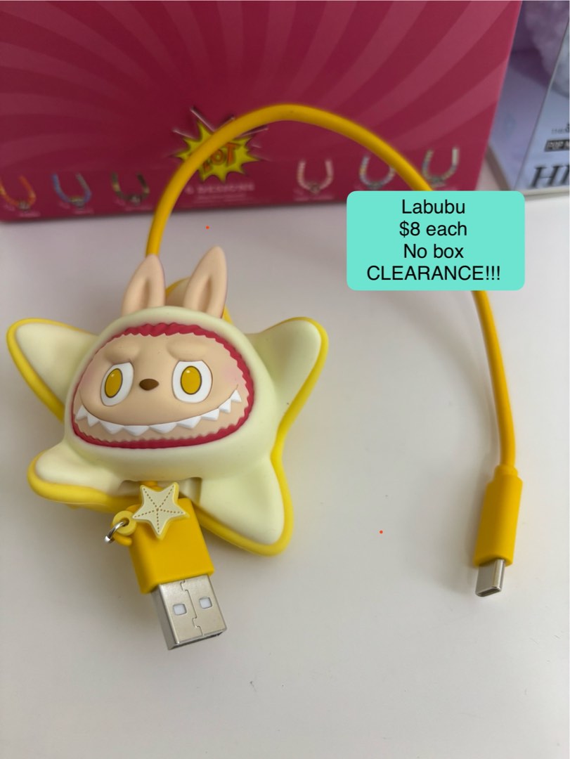 ⭐️ CLEARANCE⭐️ Popmart Labubu Cable USB C, Hobbies & Toys, Toys & Games ...