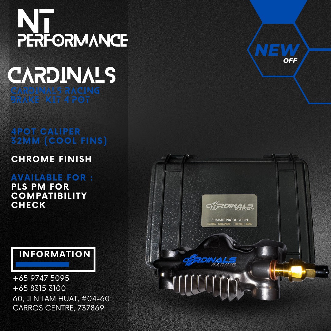 Cardinals 4 Pot Brake Caliper With 32 Cooling Fins Limited Stock ...