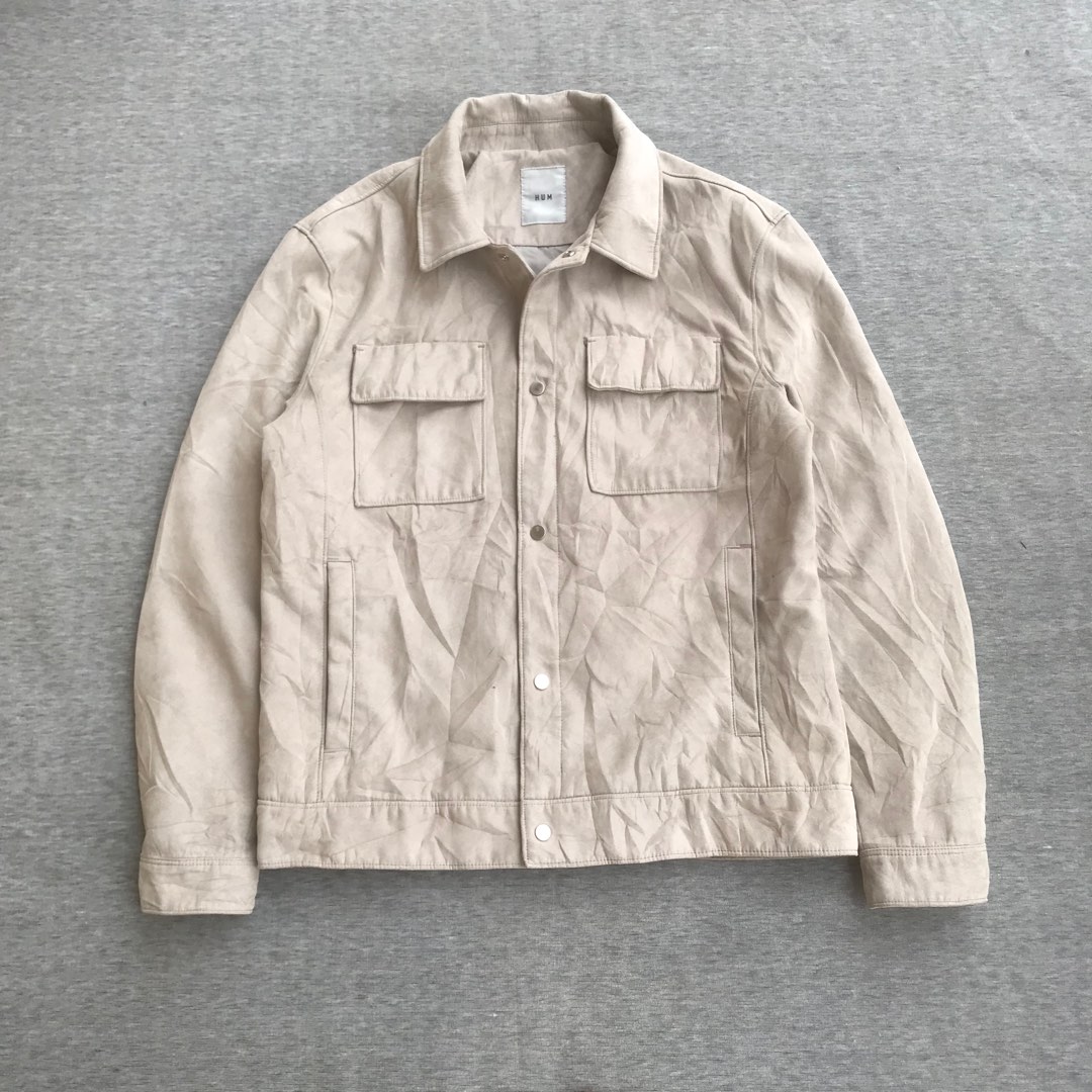 Jaket Hum suede (kulit) ukuran M, Fesyen Pria, Pakaian , Baju Luaran di ...