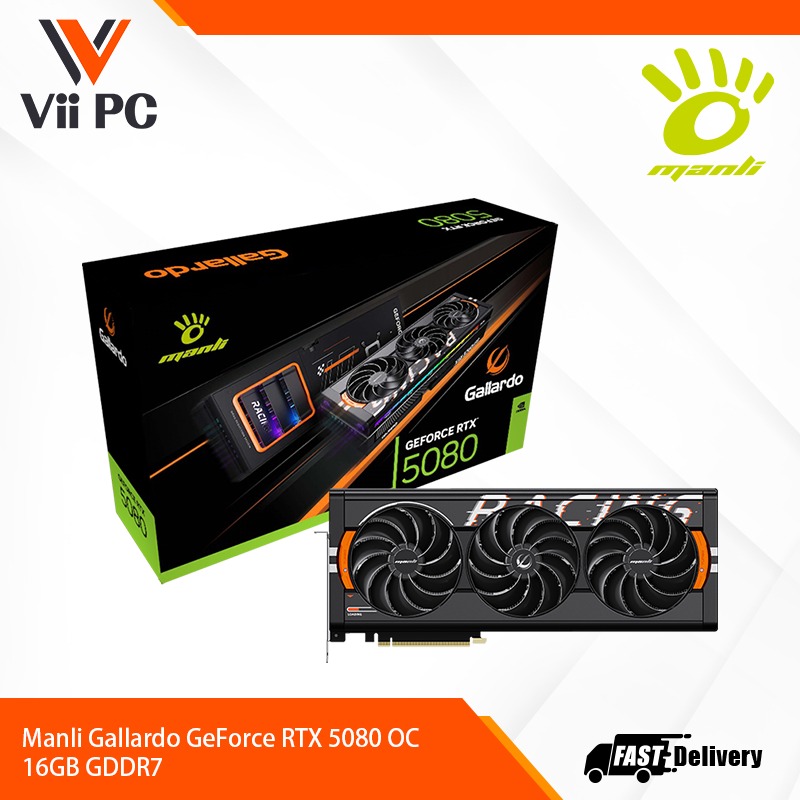 Manli Gallardo GeForce RTX 5080 OC 16GB GDDR7 ( 3 Year Warranty ), Computers & Tech, Parts ...
