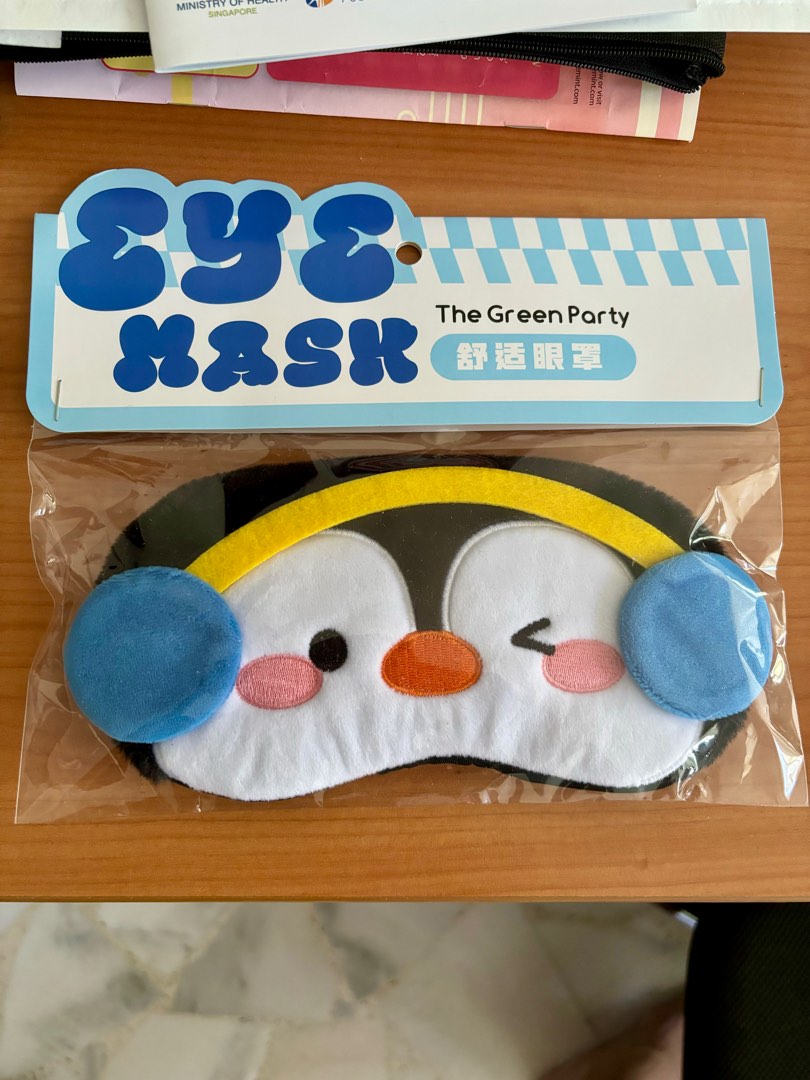 Penguin Eye Mask (The Green Party), Hobbies & Toys, Travel, Travel ...