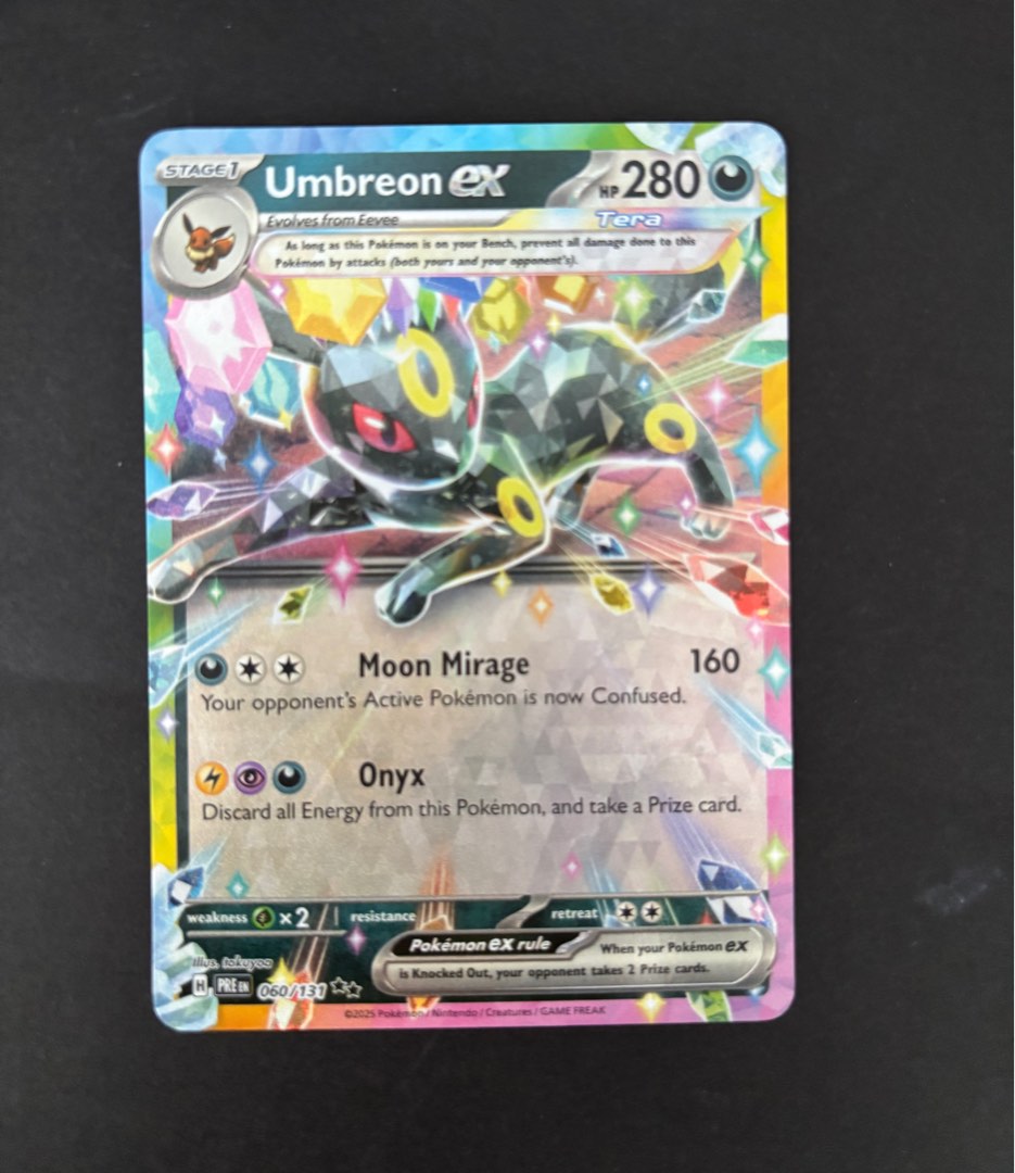 Pokemon Prismatic Evolutions - Umbreon ex 060/131, Hobbies & Toys, Toys ...