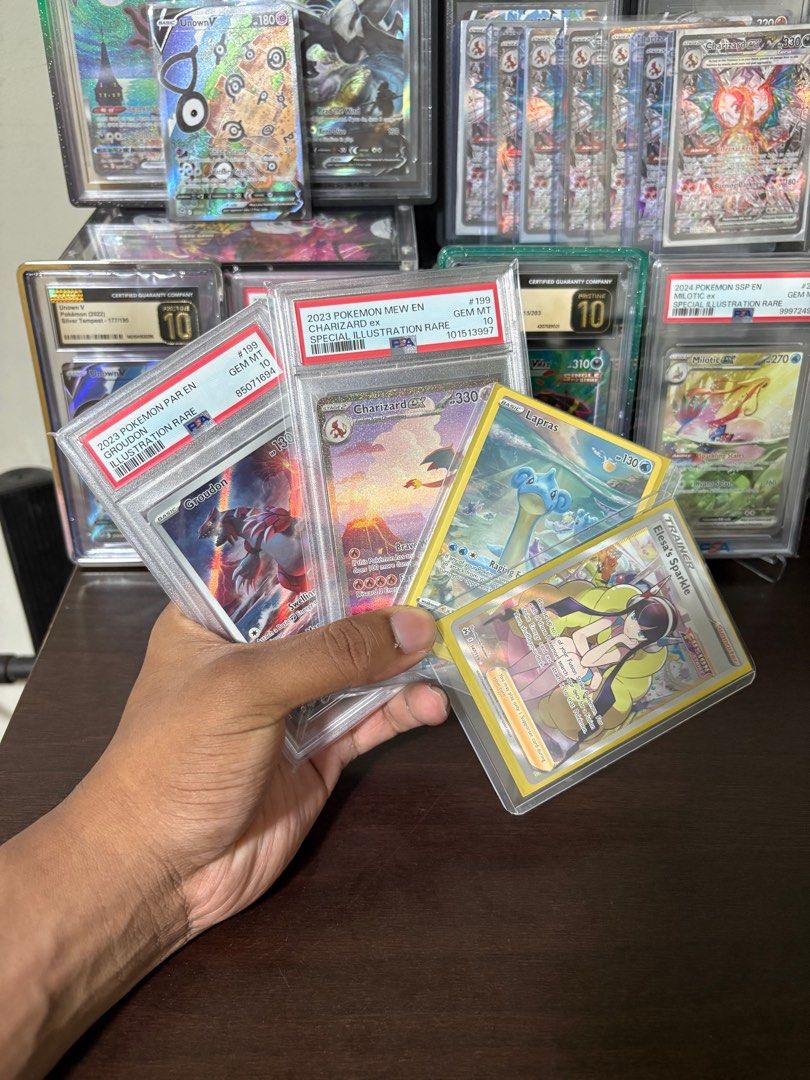 Psa 10 English Groudon ir Charizard sir lapras tg Elsa’s sparkle ...