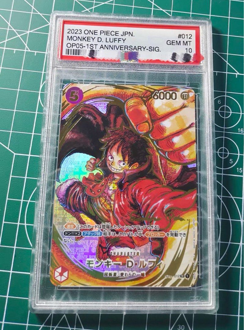Proxy Card One Piece Card Luffy OP05 1st Anniversary Signature Oda PSA ...