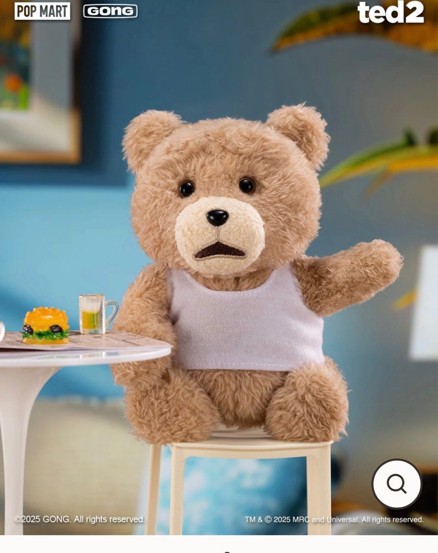 Sealed foil authentic popmart POP MART Ted2 Teddy Bear Action Plush ...
