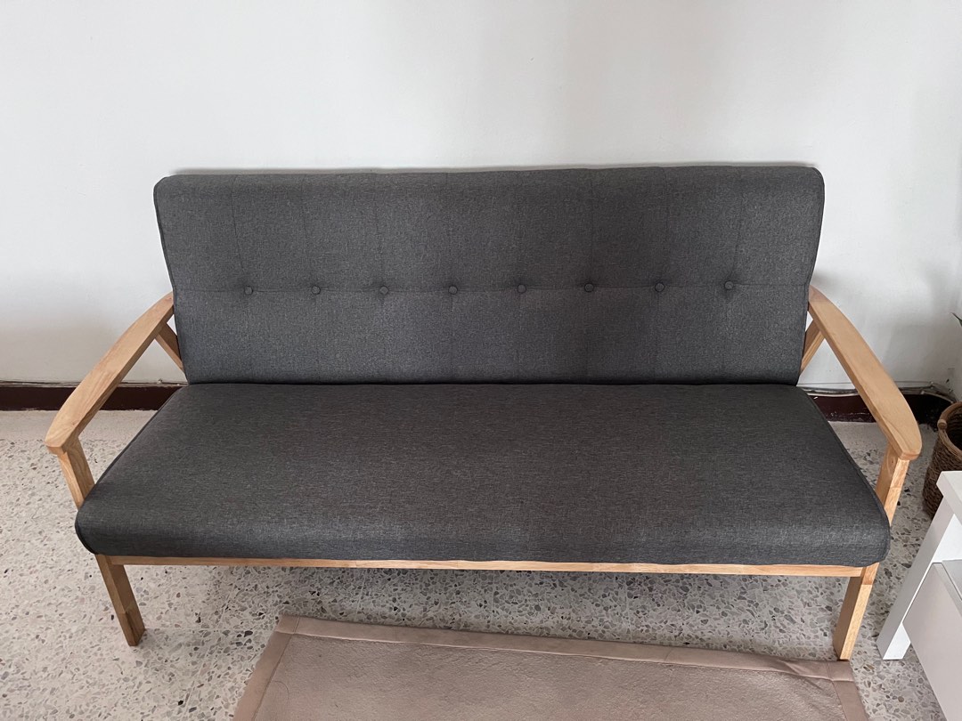 Sofa set 3+2+1 with meja, Furniture & Home Living, Furniture, Sofas on ...