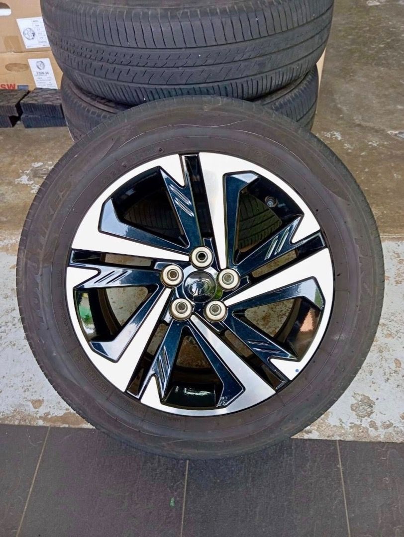 SPORT Rim PERODUA ORI 16" NEW ALZA TYRE TOYO 90% POLO WISH ALTIS BRZ ...