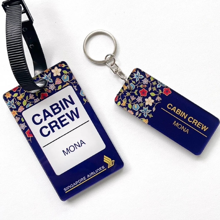 SQ CABIN CREW AIRLINES TAG BAG TAG BAGGAGE TAG LUGGAGE TAG NAME TAG ...
