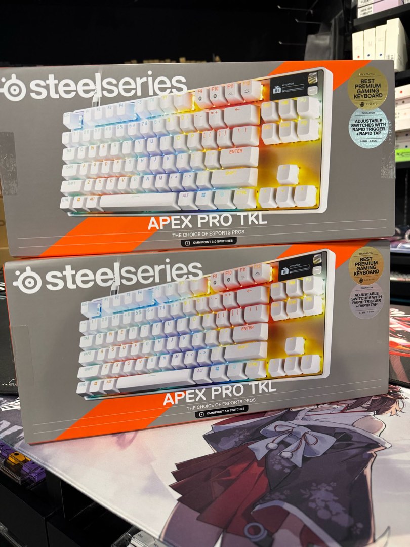 Steelseries Apex Pro TKl white keyboard, Computers & Tech, Parts ...