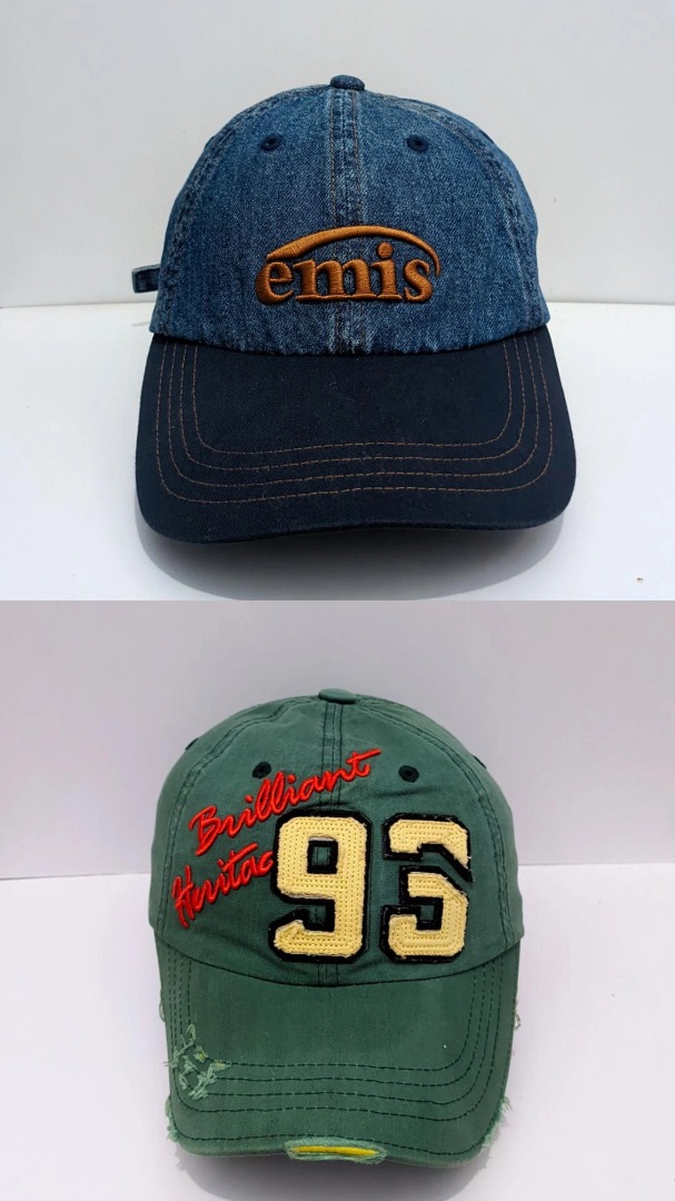 Topi Emis Denim, emis,, Fesyen Pria, Aksesoris, Topi di Carousell