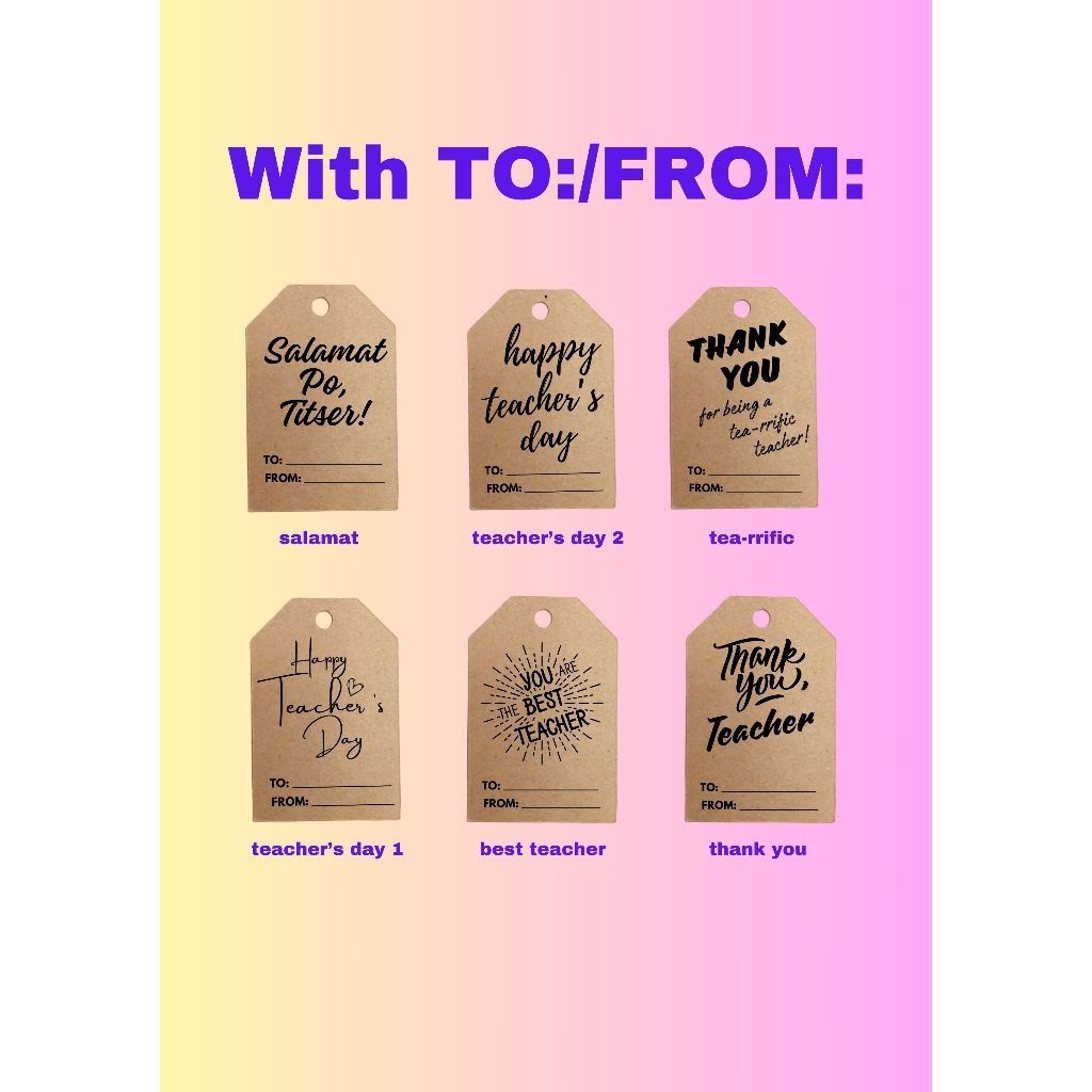 (5 Pieces) World Teacher's Day Kraft Paper Gift Tags Luggage I Birthday ...
