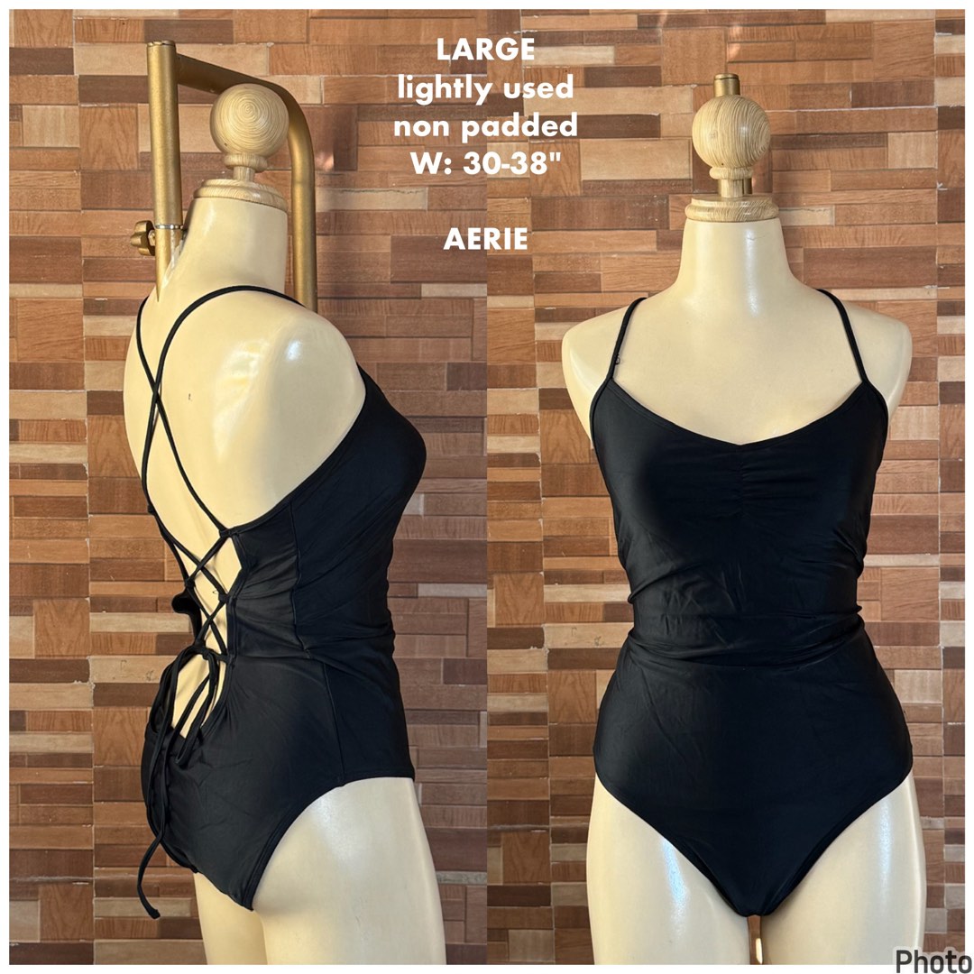 AERIE LARGE BLACK ONE PIECE SWIMSUIT, Women's Fashion, Swimwear ...