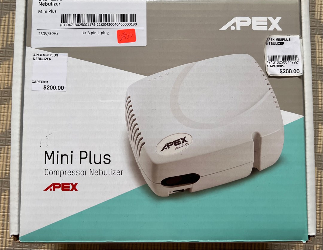 Apex Mini Plus Compressor Nebulizer, Health & Nutrition, Medical ...