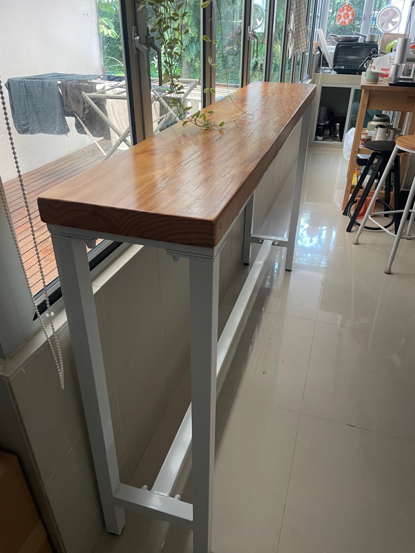 Slim Bar table 170/30/100cm high $278 with transfer, Furniture & Home ...
