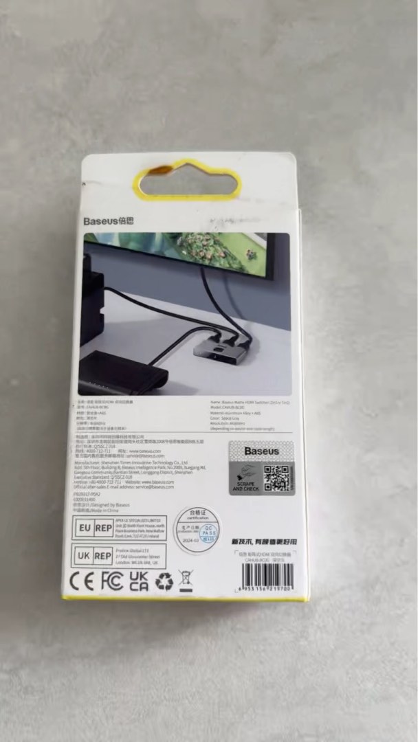Baseus HDMI Splitter 1 to 2, TV & Home Appliances, TV & Entertainment ...