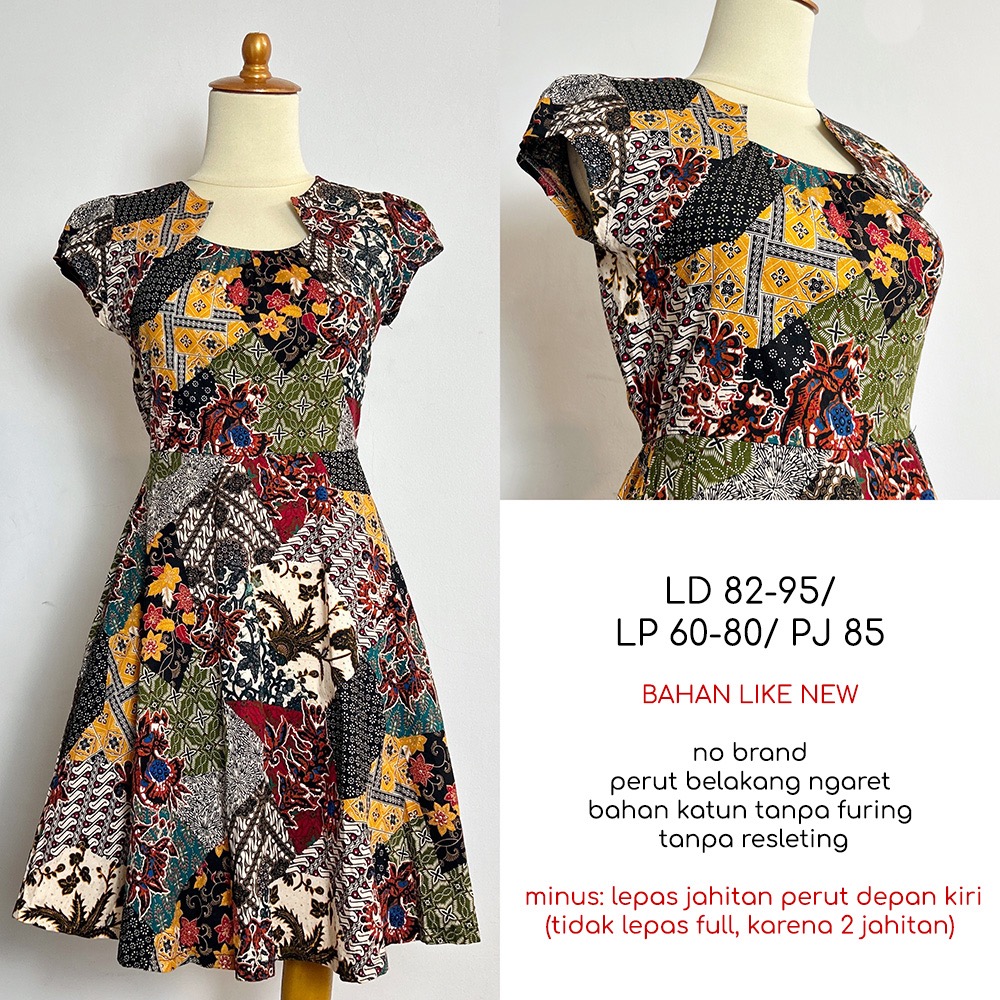 batik dress formal kantor kerja, Fesyen Wanita, Pakaian Wanita, Gaun ...