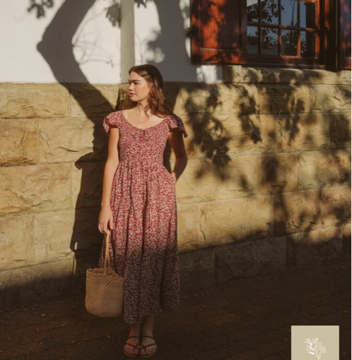 (BNWT) susy and bae annie day dress in camellia garden, Women's Fashion ...