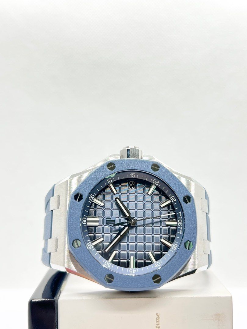 Brand New Audemars Piguet Royal Oak Offshore 43 15605SK Blue Dial ...