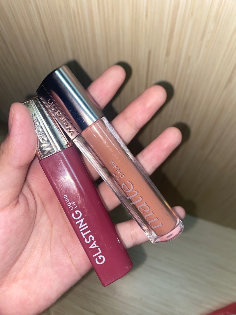 (BUNDLE) WARDAH GLASTING LIQUID LIP & MATTE LIP CREAM, Kesehatan ...