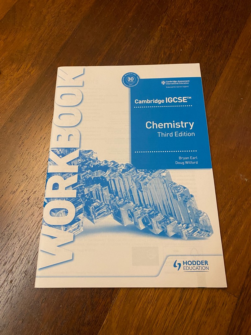 Cambridge IGCSE Chemistry Workbook Third Edition Hodder Education ...