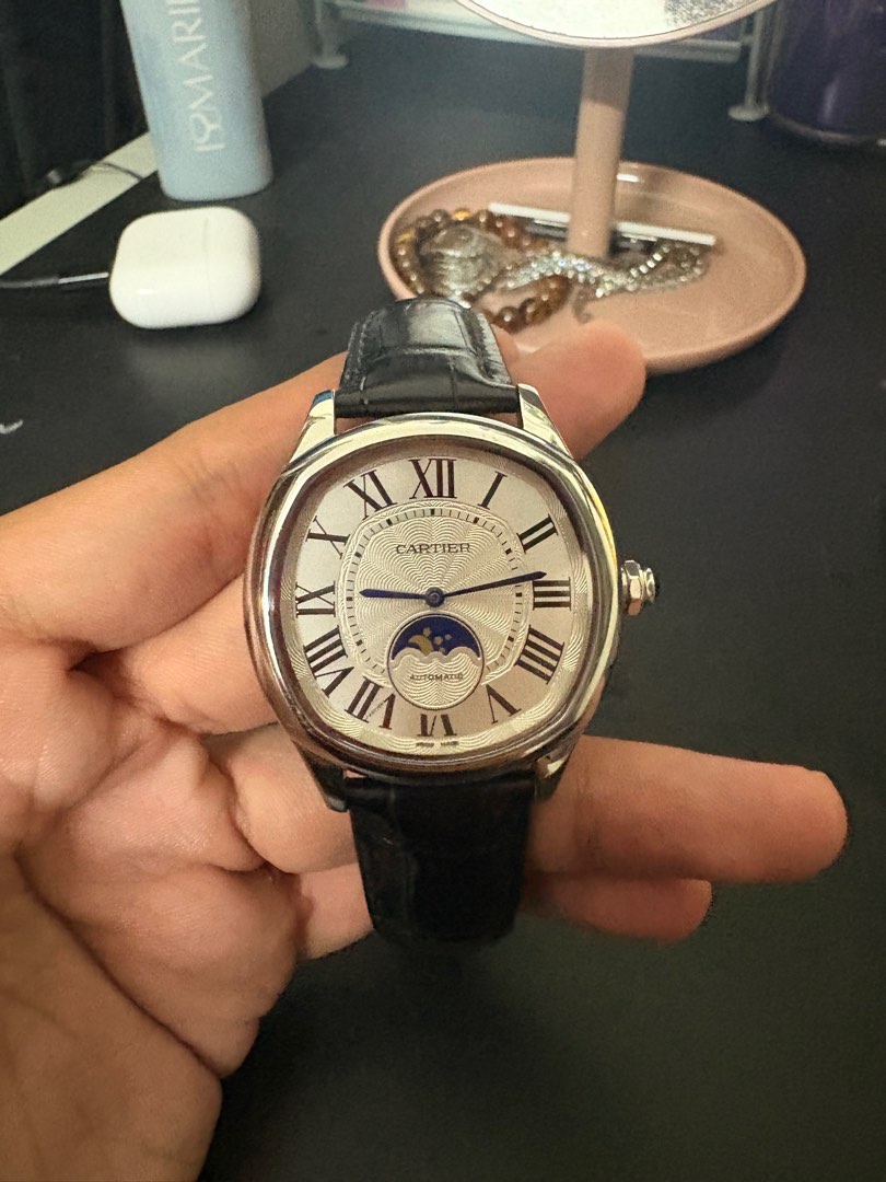 Cartier Moonphase Watch, Men's Fashion, Watches & Accessories, Watches ...