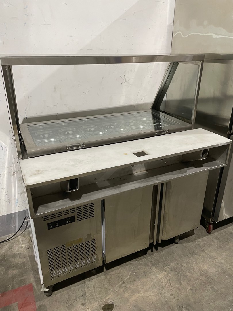 Salad Sandwich Bar 2 Door Under Counter Chiller Display Fridge 12 Tray ...