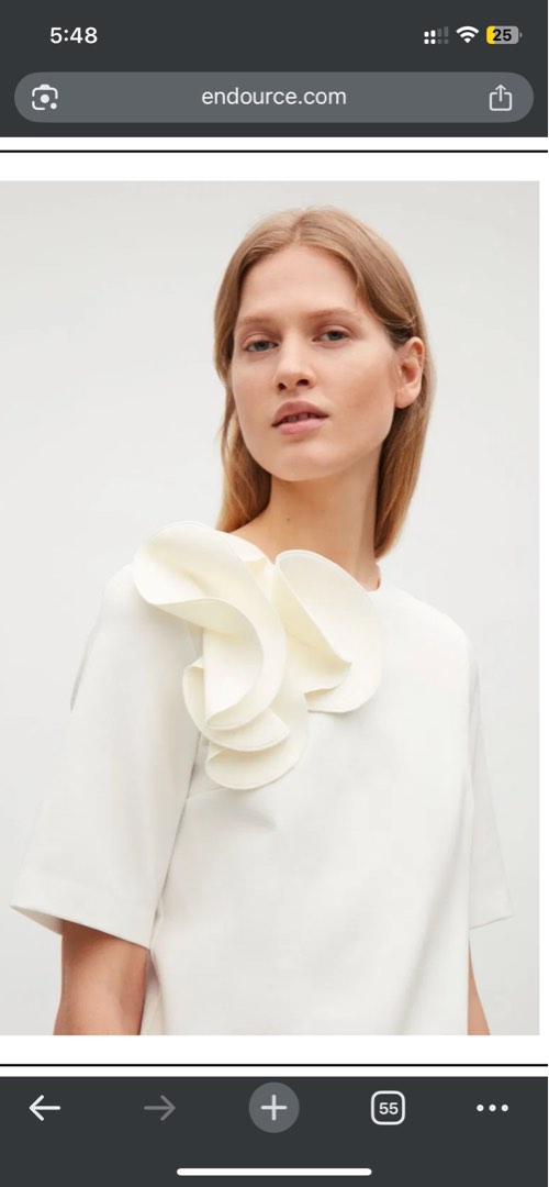 Cos off white flower top not zara sandro, Women's Fashion, Tops ...