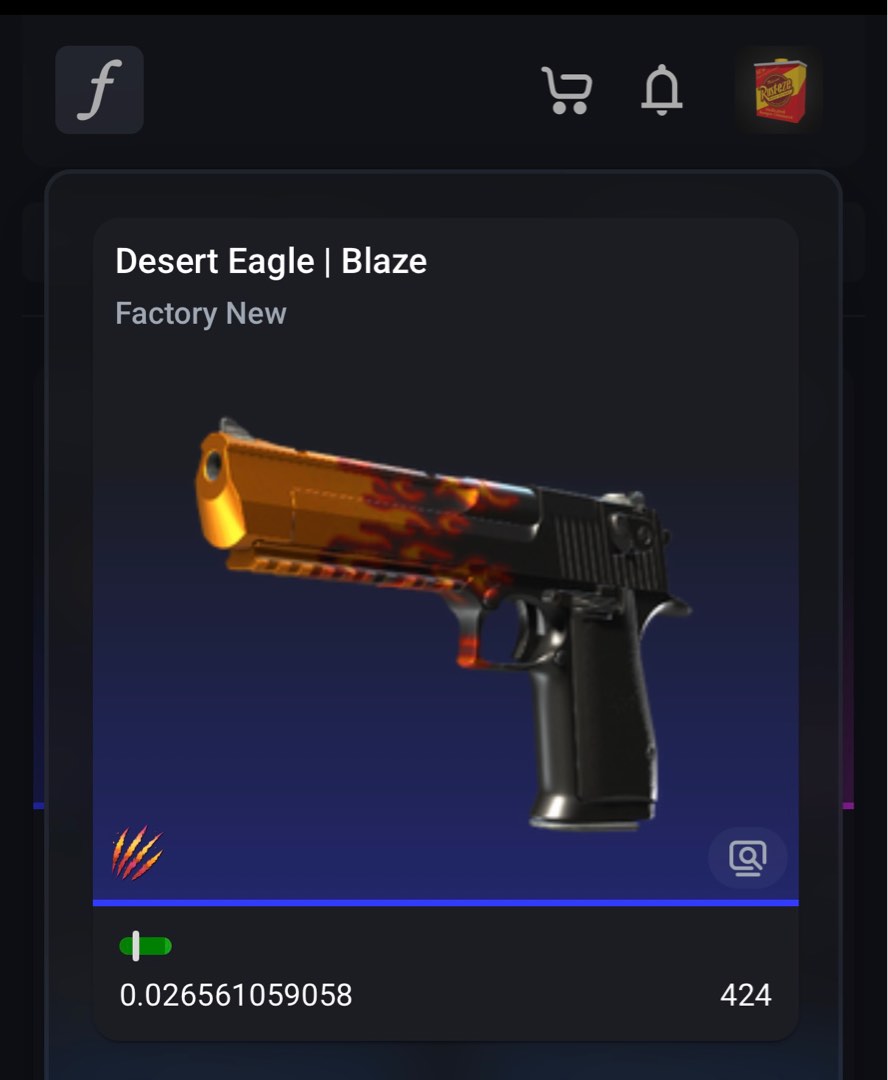 CS2 Desert Eagle Blaze (Factory New) Skin, Video Gaming, Gaming ...