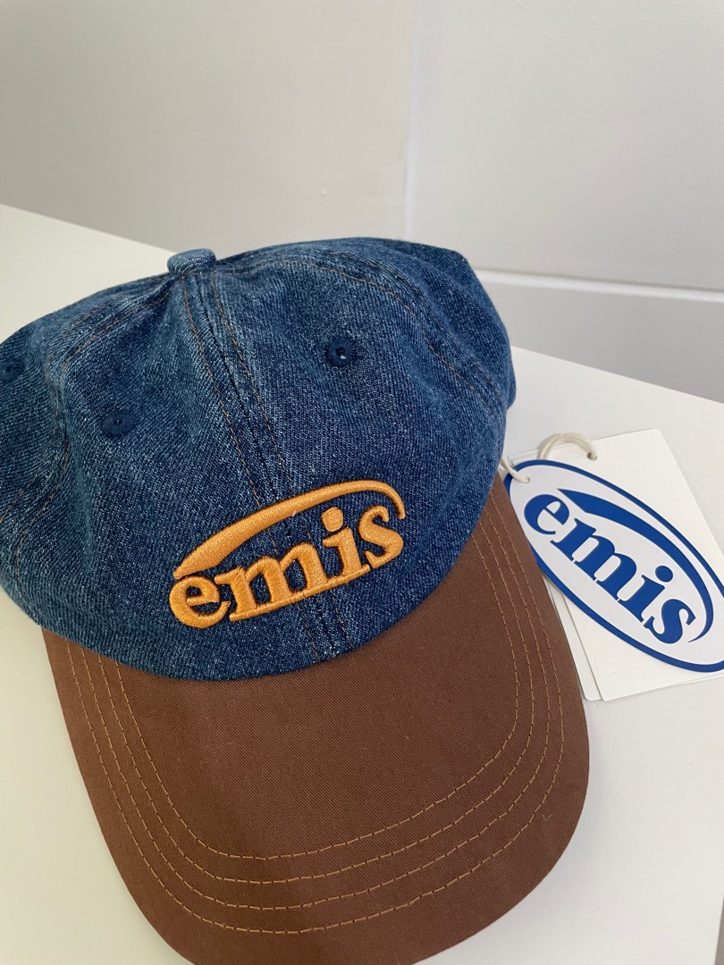 Emis Denim/Brown Cap, Men's Fashion, Watches & Accessories, Caps & Hats on Carousell
