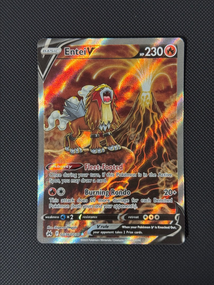 Entei V Galarian Gallery - Pokemon TCG Crown Zenith, Hobbies & Toys ...