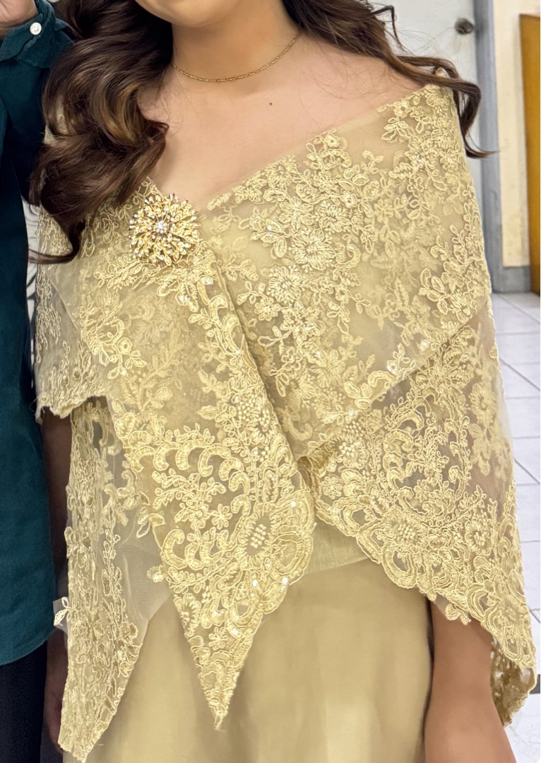 For rent: Traditional Filipino Clothing Alampay with brooch for ...