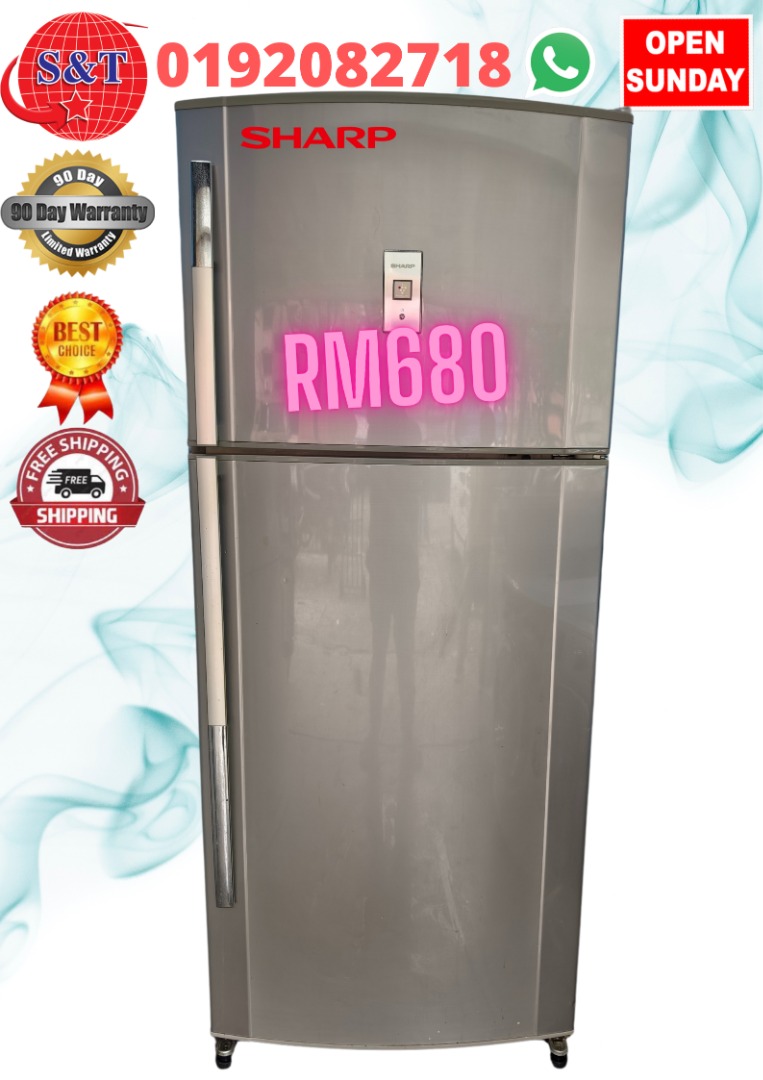 FRIDGE DOUBLE DOOR SHARP JUMBO SIZE, TV & Home Appliances, Kitchen ...