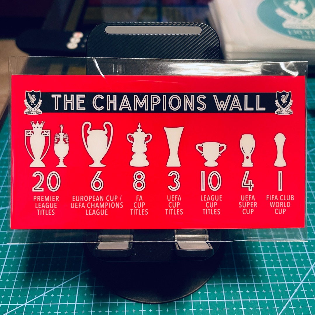 Glossy Laminated Waterproof Stickers : Liverpool Football Club / LFC ...