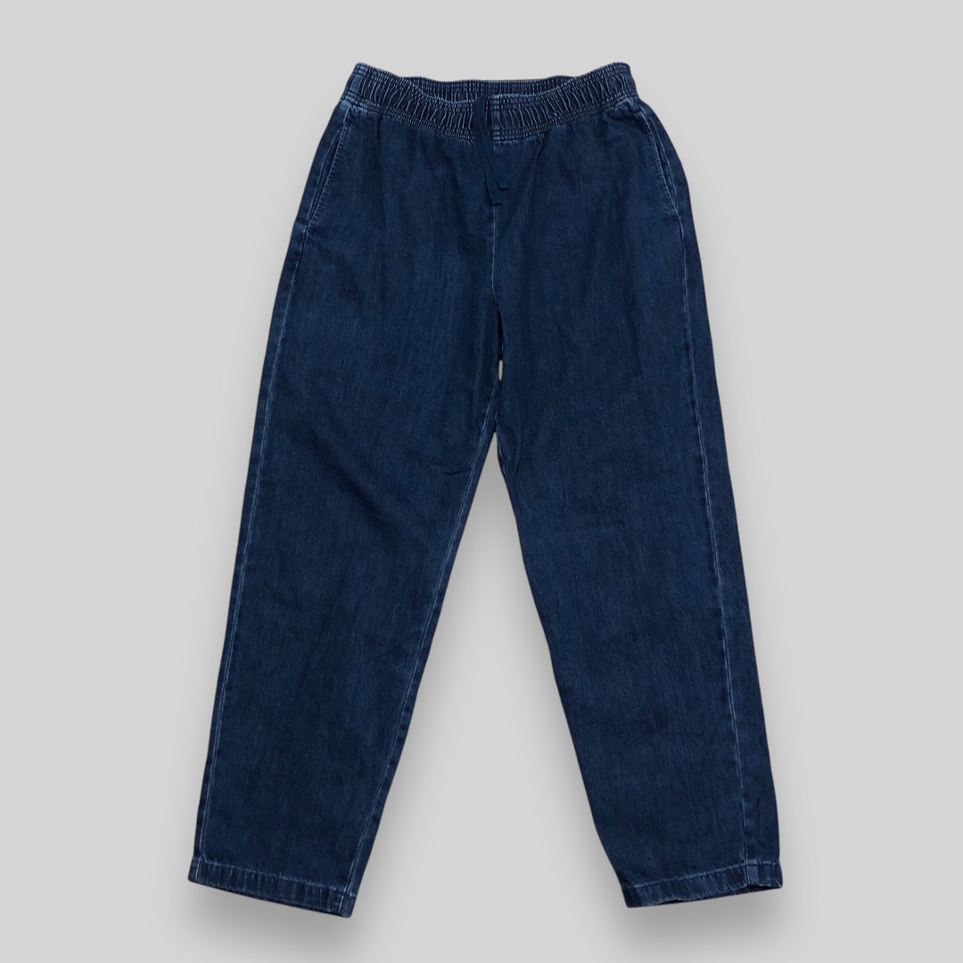 GU by UNIQLO Men's Wide Tapered Denim Chef Pants (Utility Workwear ...