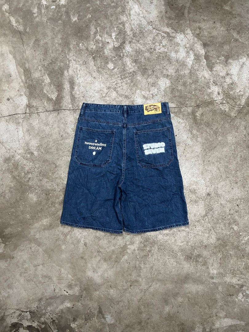 GU X Studio Seven "Never Ending Dream" Collab Jorts, Men's Fashion, Bottoms, Shorts on Carousell