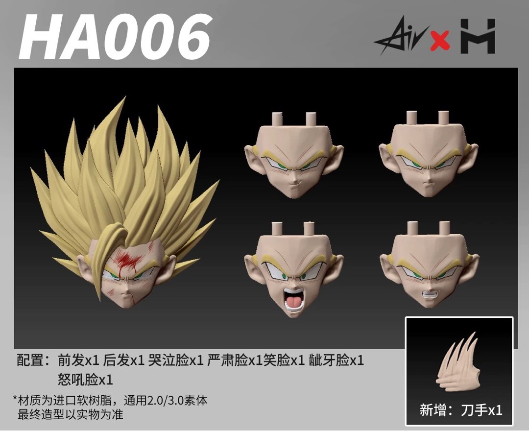 HM X AIR SON GOHAN HEADSCULT FOR 1/12 Scale SHF SON GOHAN, Hobbies ...