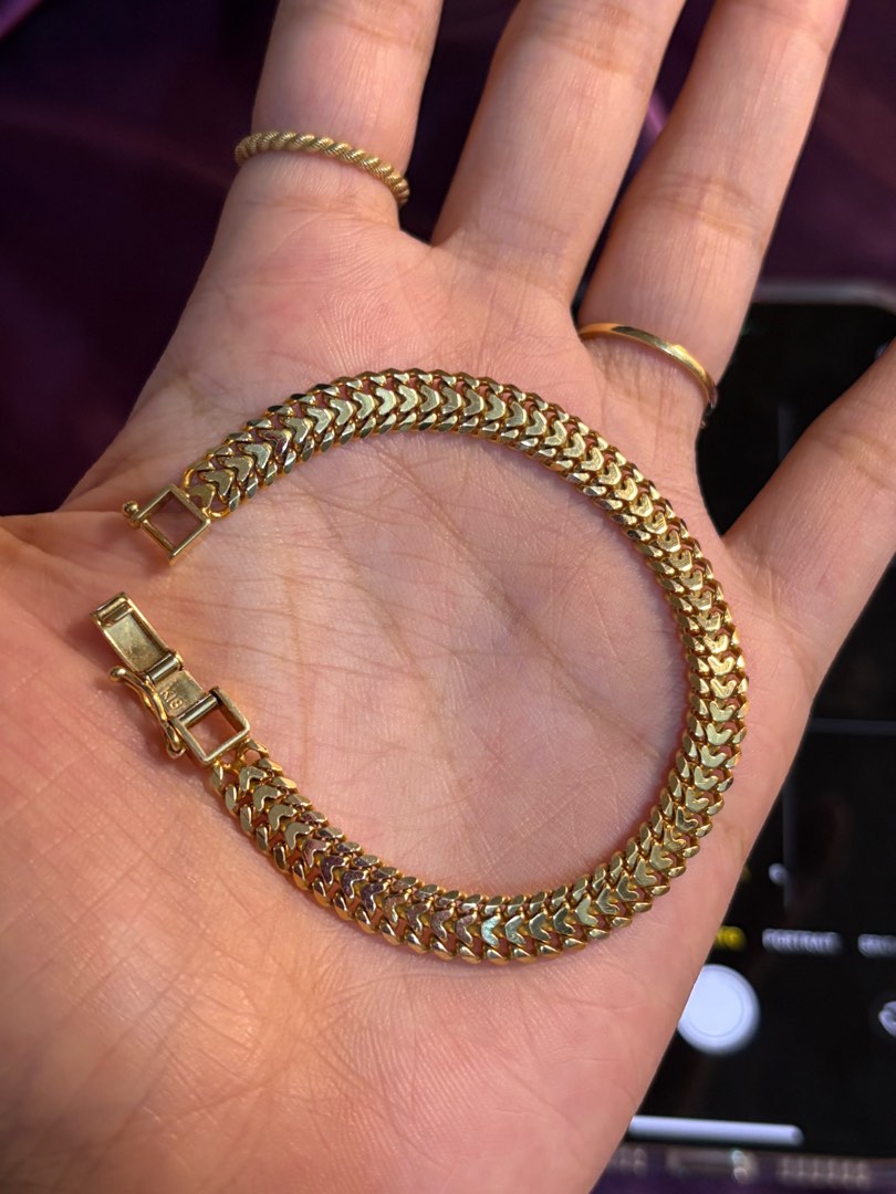 Heartbiz Japan Gold Bracelet 6.5 inches, Women's Fashion, Jewelry ...