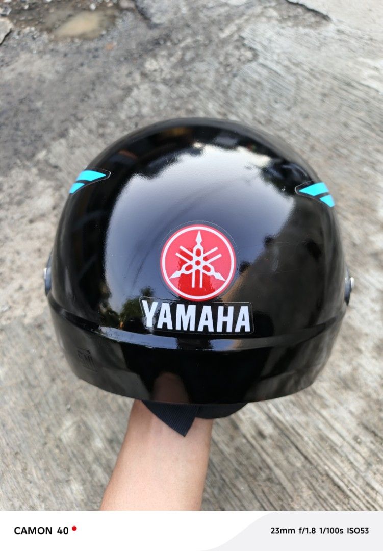 HELM JADUL YAMAHA MIO SPORTY HITAM REPAINT, Antik, Lainnya di Carousell