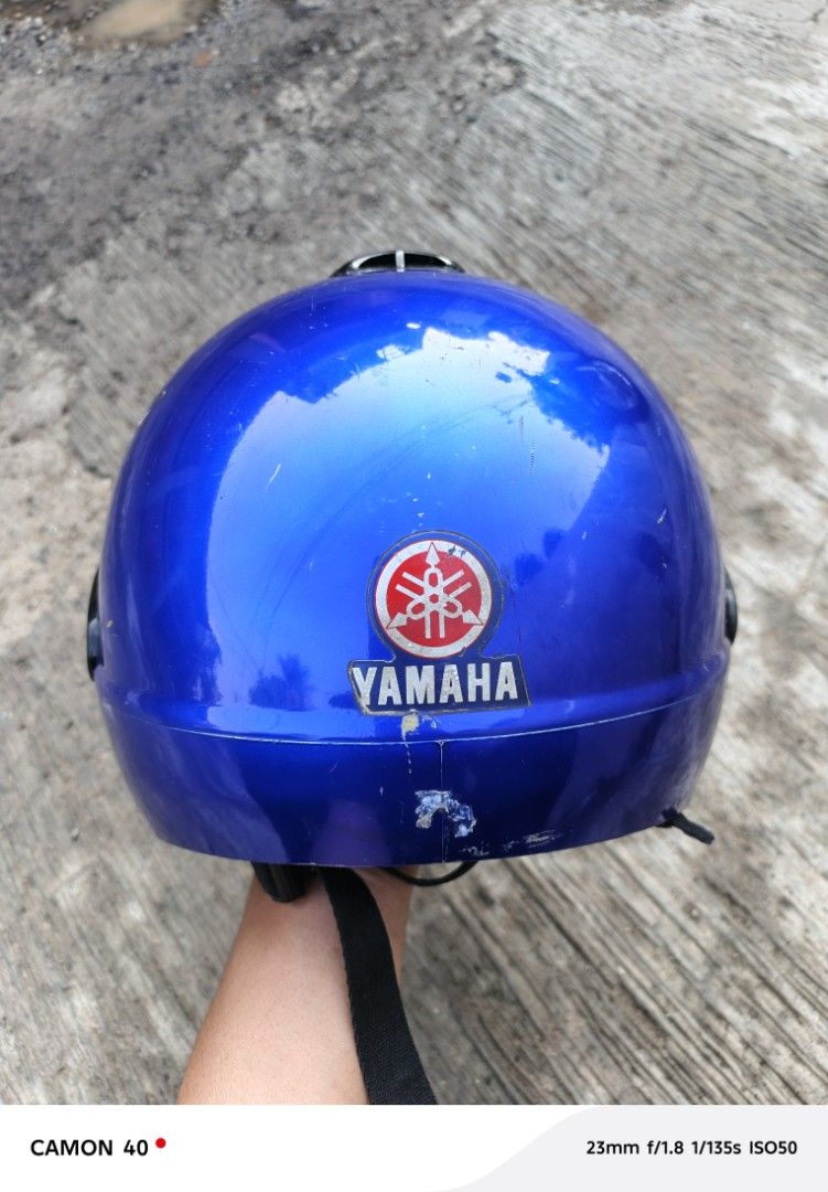 HELM JADUL YAMAHA MIO SPORTY ORIGINAL BIRU, Antik, Lainnya di Carousell