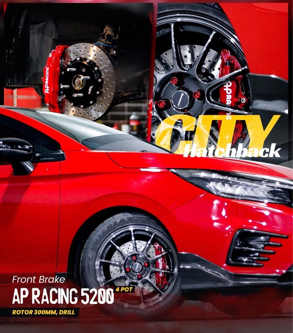 HONDA CITY HATCHBACK AP RACING BRAKE UPGRADE - 4-PISTON TRACK-READY ...