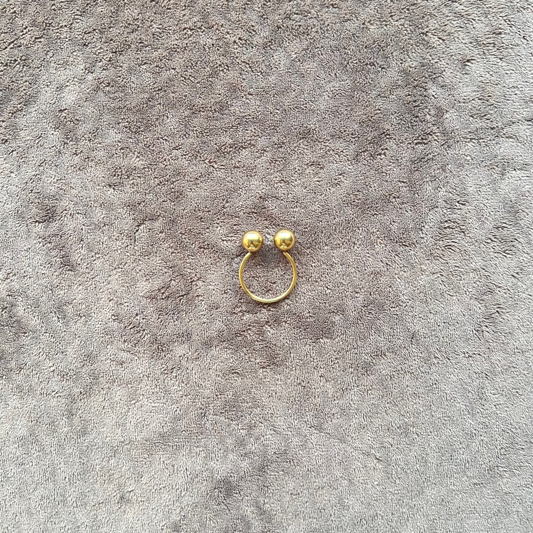 Japan gold toned modern ball ring, Women's Fashion, Jewelry ...