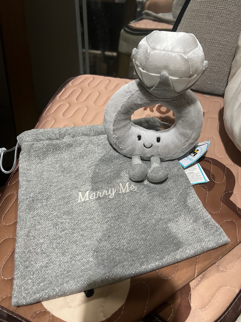 Jellycat Proposal Ring & Bag Set, Hobbies & Toys, Toys & Games on Carousell